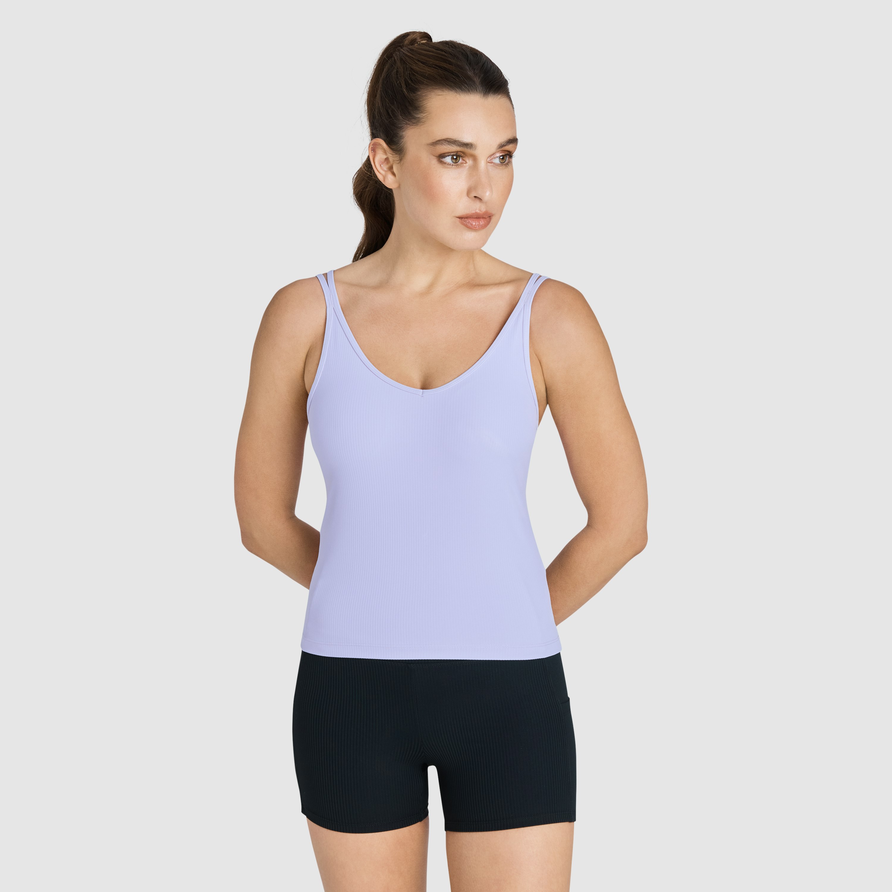 Jacaranda Strappy Fitted Singlet | Women's Tops | Rockwear AU