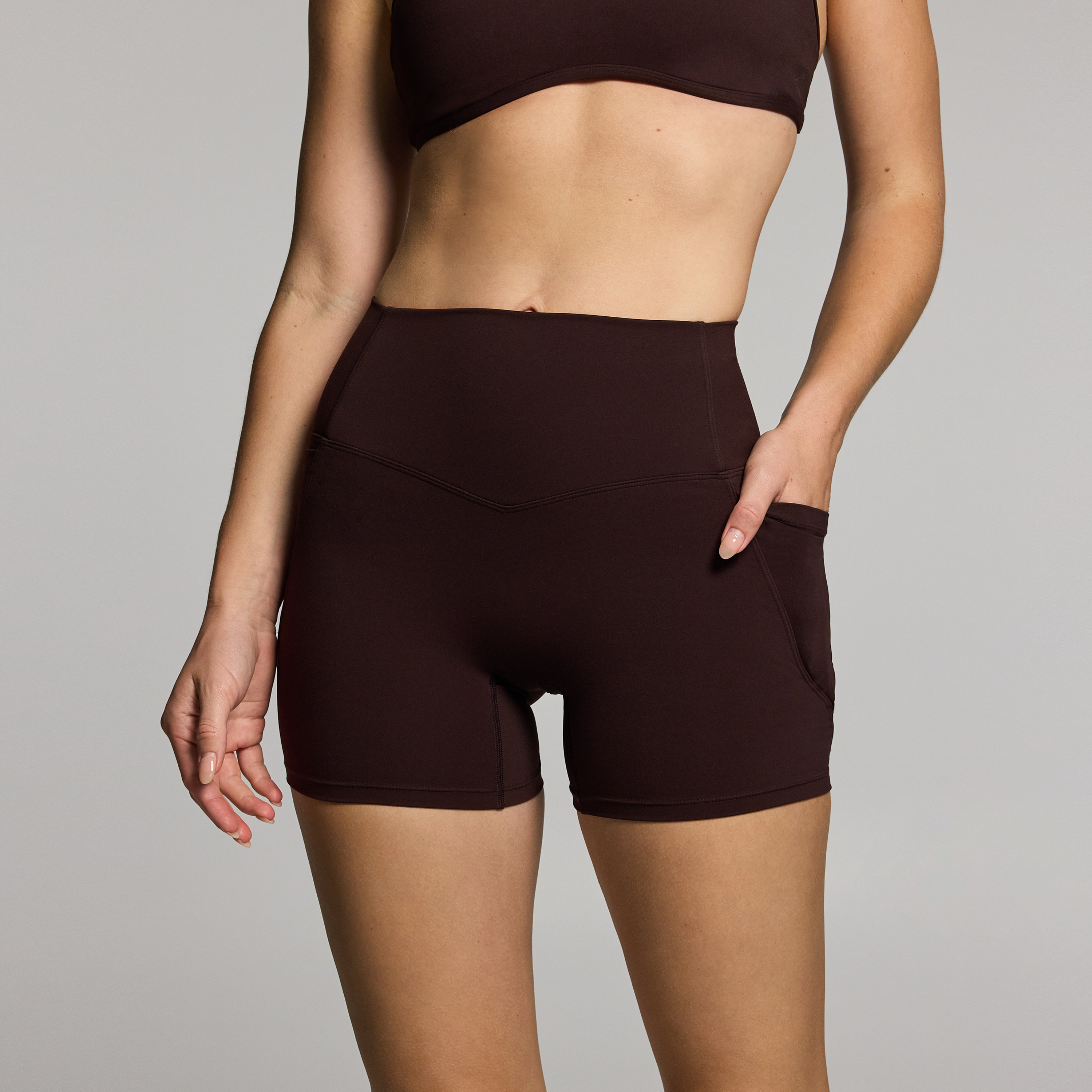 Cocoa No Front Seam Pocket Mid Thigh Bike Shorts | Women's Bottom ...