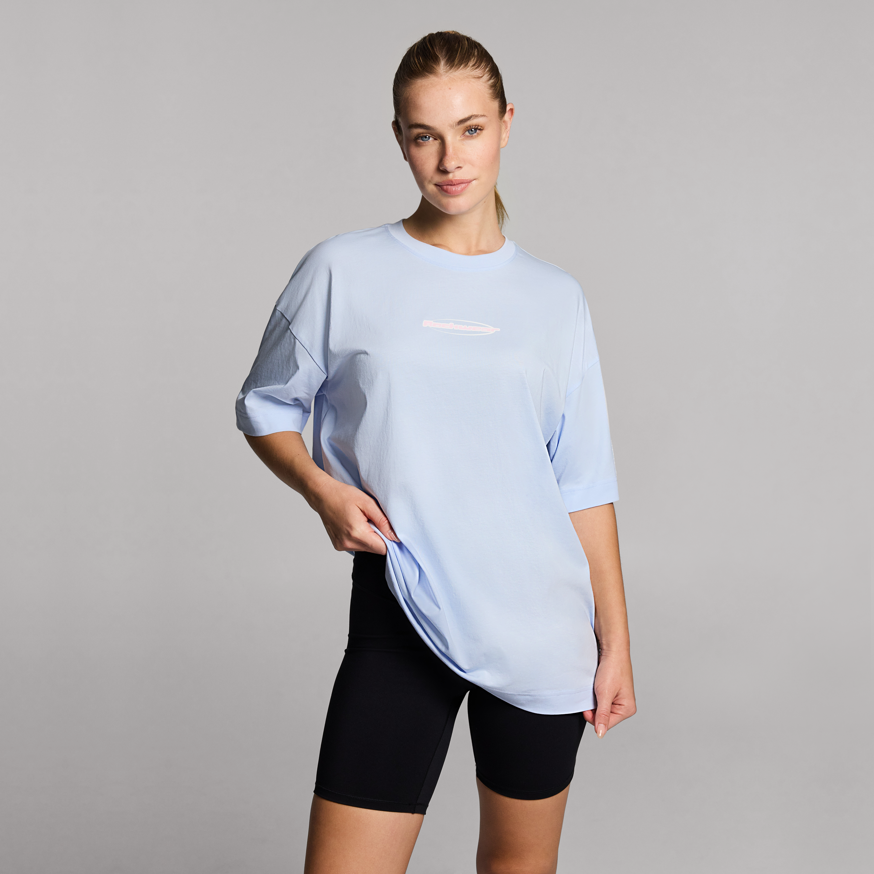 Light Sky Blue Baggy Fit Tee | Women's Tops | Rockwear AU